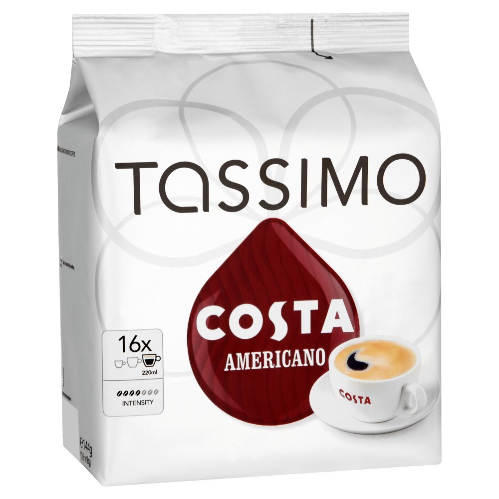 Tassimo Costa Americano 16 T Discs, (Large Cup Size) 16 Servings