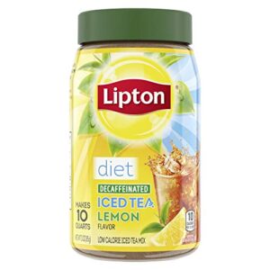 lipton iced tea mix, lemon tea, decaf tea, diet tea, makes 10 quarts