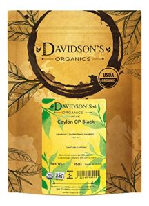 davidson's organics, ceylon op black, loose leaf tea, 16-ounce bag