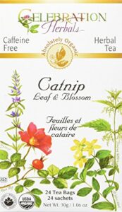 celebration herbals teabags herbal catnip leaf and blossom organic -- 24 herbal tea bags