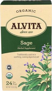 alvita sage tea, organic, 24 count