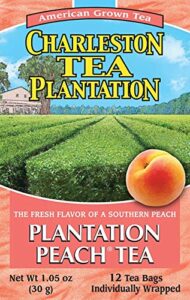 peachy peach pyramid teabags, 12 count, 1.05 ounce (04358)