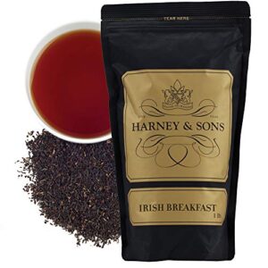 harney & sons irish breakfast tea, 16oz loose leaf black tea, 100% assam