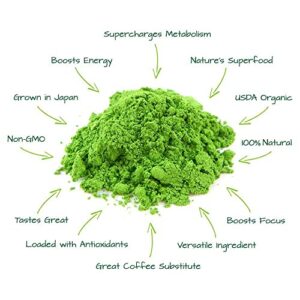 KENKO Matcha Green Tea Powder [USDA Organic] Highest Ceremonial Grade, Authentic Japanese, Premium 1st Harvest, 1 oz (30 servings)