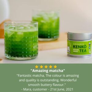 KENKO Matcha Green Tea Powder [USDA Organic] Highest Ceremonial Grade, Authentic Japanese, Premium 1st Harvest, 1 oz (30 servings)