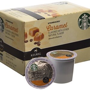 Starbucks Flavored Coffee K-Cup Pods, Caramel Flavored Coffee, Made without Artificial Flavors, Keurig Genuine K-Cup Pods, 10 CT K-Cups/Box (Pack of 1 Box)