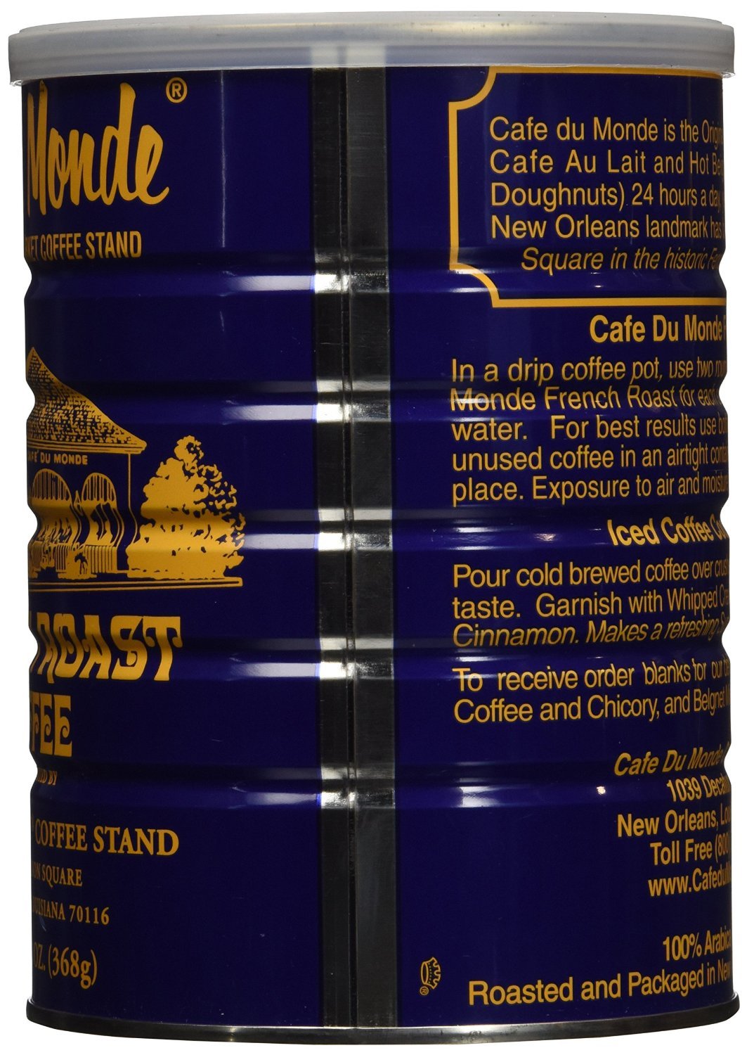 Cafe Du Monde Coffee and Chickory and French Roast Bundle. New Orleans Coffee Bundle Includes One 15 ounce Original Coffee And One 13 Ounce