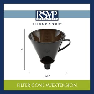 RSVP Manual Drip Coffee Filter Cone for Carafes or Thermos