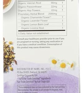 NUMI Organic Sweet Slumber Herbal Tea, 16 CT