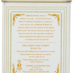 Harney & Sons Darjeeling Black Tea, 20 Sachets of Black Tea | Classic Collection, 20 sachet tin