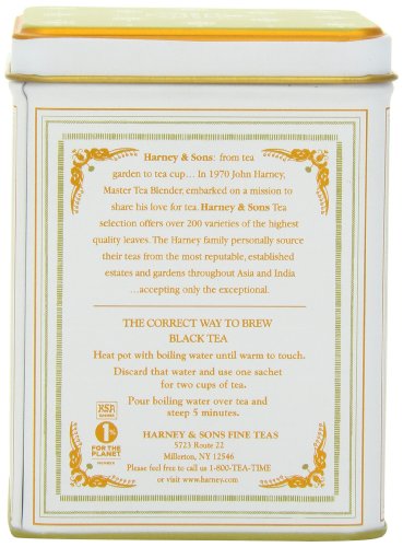 Harney & Sons Darjeeling Black Tea, 20 Sachets of Black Tea | Classic Collection, 20 sachet tin