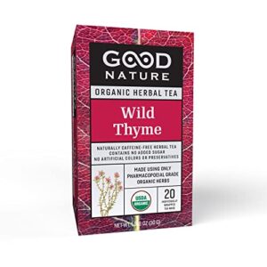 good nature organic wild thyme tea, 20 count, 30 grams