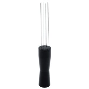 espresso coffee stirrer, coffee stirring tamper wdt distribution tool, needle type distributor hand stirrer tool (black）