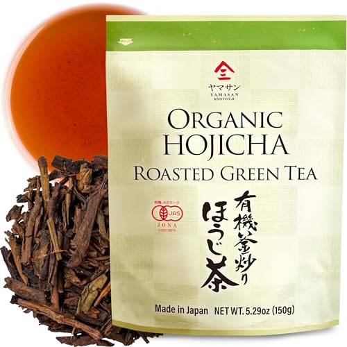 Hojicha Tea, Roasted green Tea, Low caffeine, JAS Certified Organic, Japanese Tea, 150g Bag 【YAMASAN】