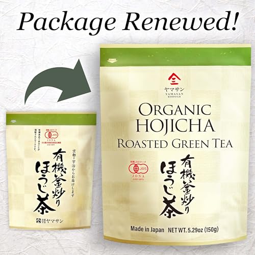 Hojicha Tea, Roasted green Tea, Low caffeine, JAS Certified Organic, Japanese Tea, 150g Bag 【YAMASAN】