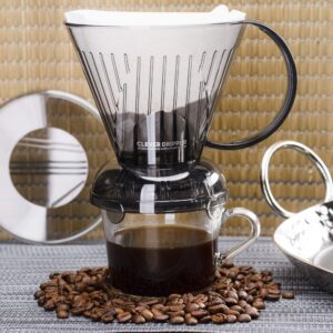 Clever Coffee Dripper and Filters, Large 18 oz (Cloud)| Barista's Choice| Safe BPA Free Plastic|Includes 100 Filters