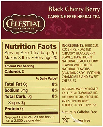 Celestial Seasonings Black Cherry Berry Tea, 20 ct