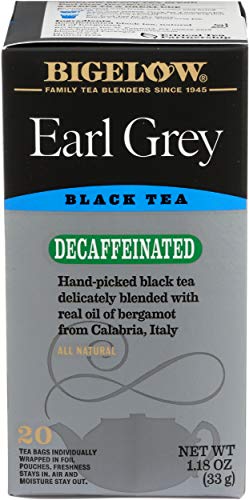 BigelowTea Earl Grey Tea (Decaffeinated), 20 Count(Pack of 1)