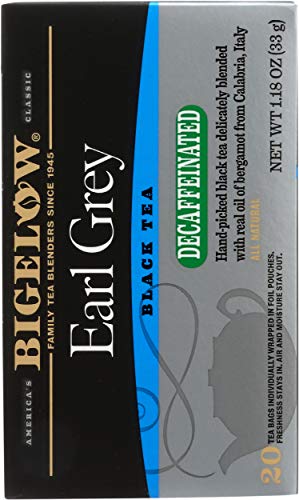 BigelowTea Earl Grey Tea (Decaffeinated), 20 Count(Pack of 1)