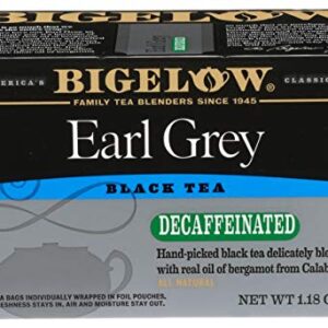 BigelowTea Earl Grey Tea (Decaffeinated), 20 Count(Pack of 1)