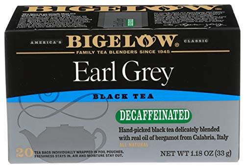 BigelowTea Earl Grey Tea (Decaffeinated), 20 Count(Pack of 1)