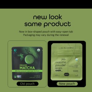 SEEIN Organic Matcha Green Tea Powder from Jeju Korea Premium First Harvest 1.06oz - USDA Certified