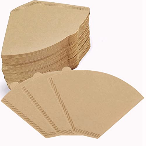 Coffee Filter #2,Cone Coffee Filter 2-4 Cups, Disposable Coffee Filters Paper for Smooth and Clean Taste, Pour Over and Coffee Maker (Natural Unbleached, U-shaped 100 Count)