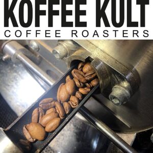 Koffee Kult Thunder Bolt Dark Roast Coffee Beans, Whole Bean, Fresh Roasted, 100% Arabica Robust Blend of Colombian And Brazil Whole Beans Bulk 32oz