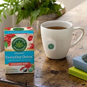 Traditional Medicinals Organic EveryDay Detox Schisandra Berry Detox Tea, 16 Tea Bags (Pack of 2)