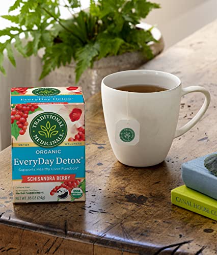 Traditional Medicinals Organic EveryDay Detox Schisandra Berry Detox Tea, 16 Tea Bags (Pack of 2)