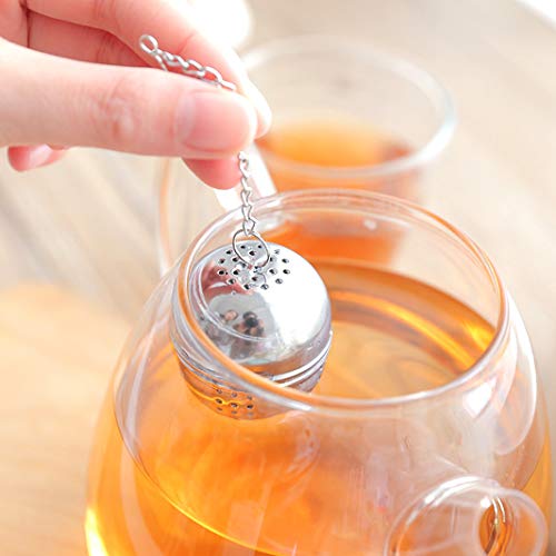 2pc Stainless Steel Ball Shape Tea Infuser Ball Tea Infuser Tea Leaf Filter with Handles Filter Tea