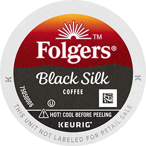 Folgers Black Silk Dark Roast Coffee, 12 Keurig K-Cup Pods