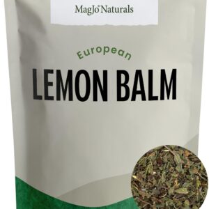 MagJo Naturals Lemon Balm Tea, Bulk Herbal Tea, Loose Leaf Melissa Officinalis, Caffeine Free, Cut and Sifted, 1 pound (16 ounces) (1 pack)