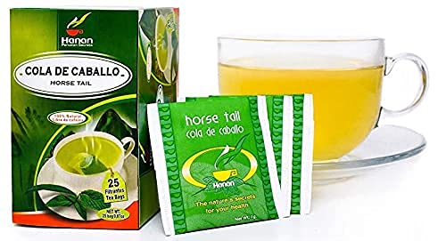 Hanan Horsetail Tea (Cola de Caballo) - 25 Teabags of All-Natural Horse Tail from Peru a.k.a. Shavegrass, Snake Grass, Equisetum, Puzzlegrass