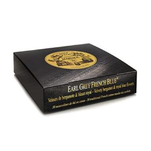 mariage freres. earl grey french blue tea, 30 tea bags 75g (1 pack).