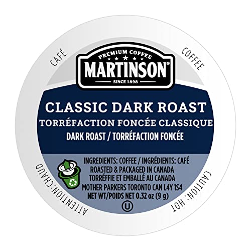 Martinson Classic Dark Roast Coffee, Keurig K-Cup Brewer Compatible Pods, 90 Count (Pack of 1)