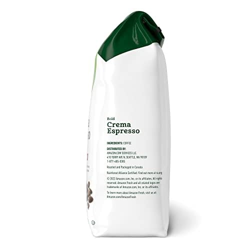 Amazon Fresh Bold Crema Espresso, Whole Bean, Medium Roast, 2.2 lb