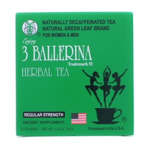 3 Pack of 3 Ballerina Tea for Men and Women (3 Boxes of 30 Tea Bags)