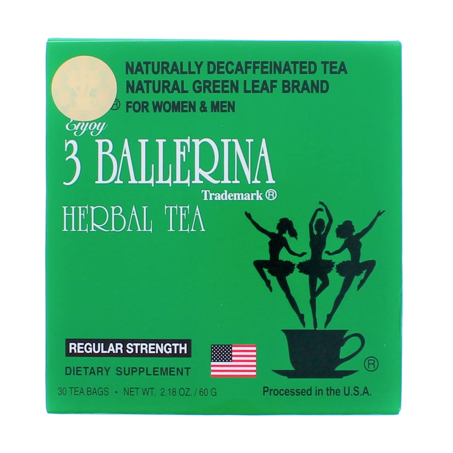 3 Pack of 3 Ballerina Tea for Men and Women (3 Boxes of 30 Tea Bags)