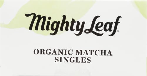 Mighty Leaf Tea, Organic Matcha Green Tea Powder - 100% Unsweetened Japanese Matcha, 12 Single Serve Packets