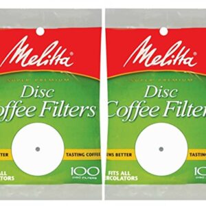 Melitta 3.5 Inch White Disc Coffee Filters (Pack of 2)