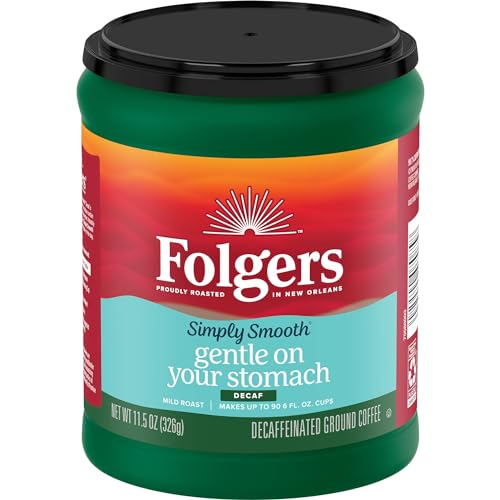 Folgers Simply Smooth Decaf Coffee, 11.5 Ounce