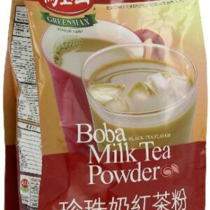 Greenmax Boba Milk Tea Powder, Black Tea, 24.5 Ounce