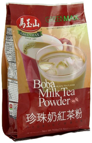 Greenmax Boba Milk Tea Powder, Black Tea, 24.5 Ounce