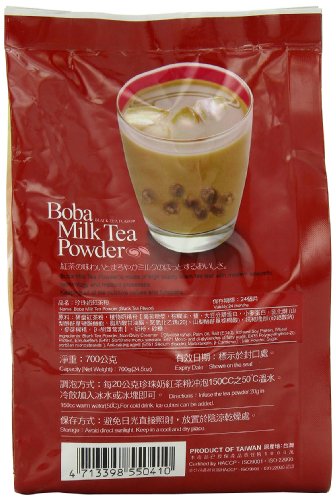 Greenmax Boba Milk Tea Powder, Black Tea, 24.5 Ounce