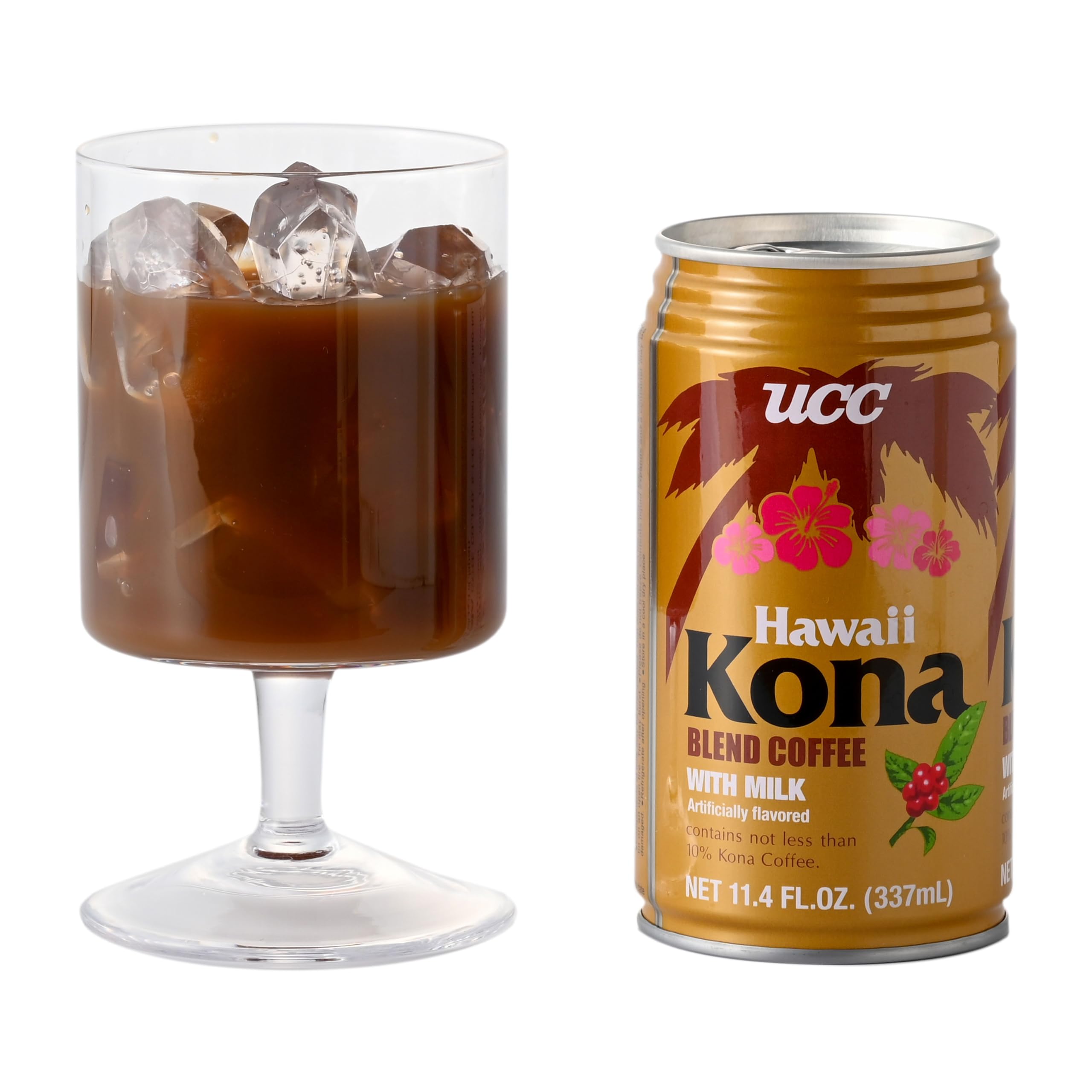 UCC Hawaii Kona Coffee Blend With Milk, Ready To Drink Coffee, Imported from Japan, 11.3 oz (Pack of 24)