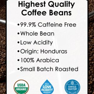 2LB Subtle Earth Organic Decaf - Swiss Water Process Decaf - Medium Dark Roast - Whole Bean Coffee - Low Acidity - Organic Certified by CCOF - 2 Pound Bag