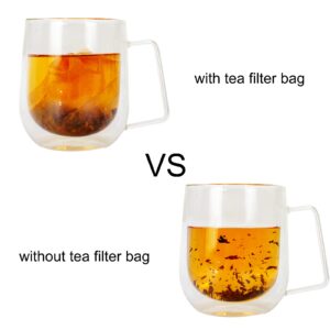 Numola Unbleached Tea Filter Bags for Loose Leaf Tea, Biodegradable and Compostable Tea Bags Empty, Wood Pulp Filter Paper Organic Tea Infuser Bag Disposable Drawstring 100 Pcs (3.2'' x 4.2'')