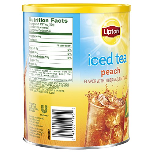 Lipton Iced Tea Mix, Peach 10 qt