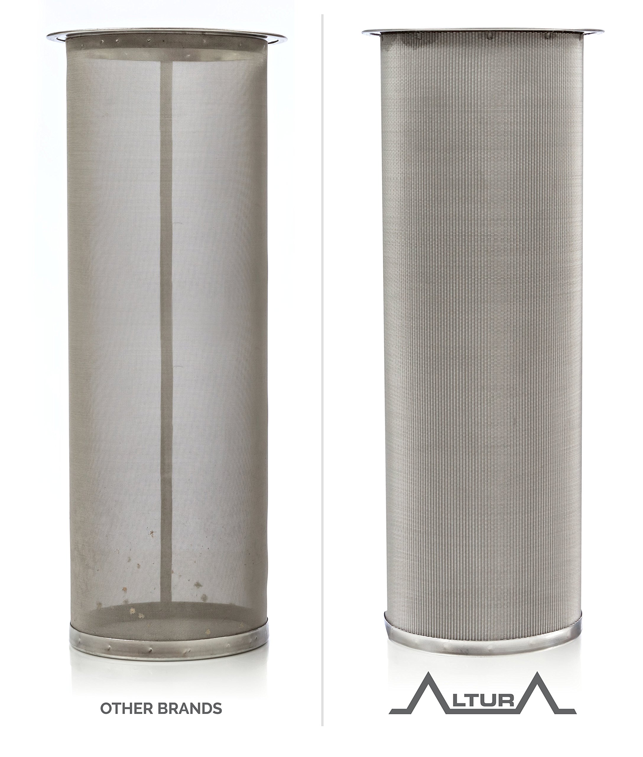 Altura The TUBE+ Cold Brew Coffee Maker | Cold Brew Coffee Filter for Wide Mouth Mason Jar | Stainless Steel Cold Brew Filter The TUBE+ (64oz/2qt)